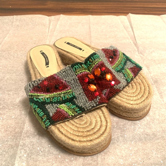 Zara | Shoes | Zara Watermelon Platform Sandals | Poshmark